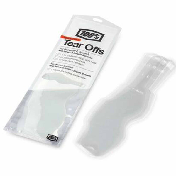 100% Junior Standard Tear-Off Youth Goggles Accessories – Motorhelmets ...
